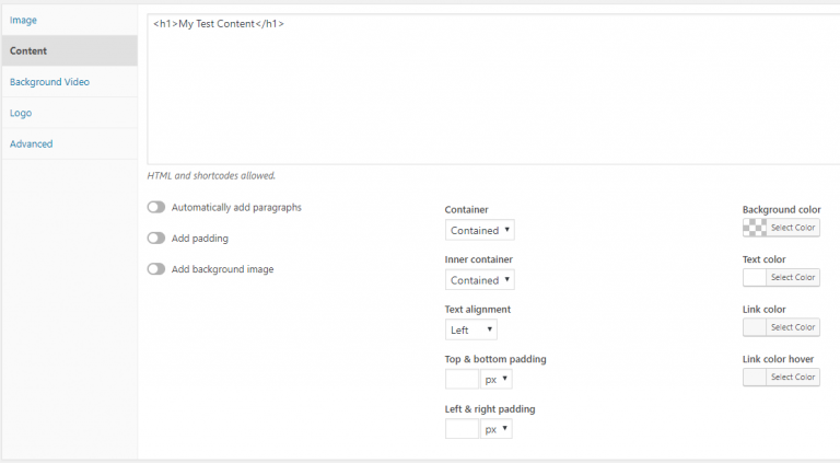 Page Header Content - Documentation