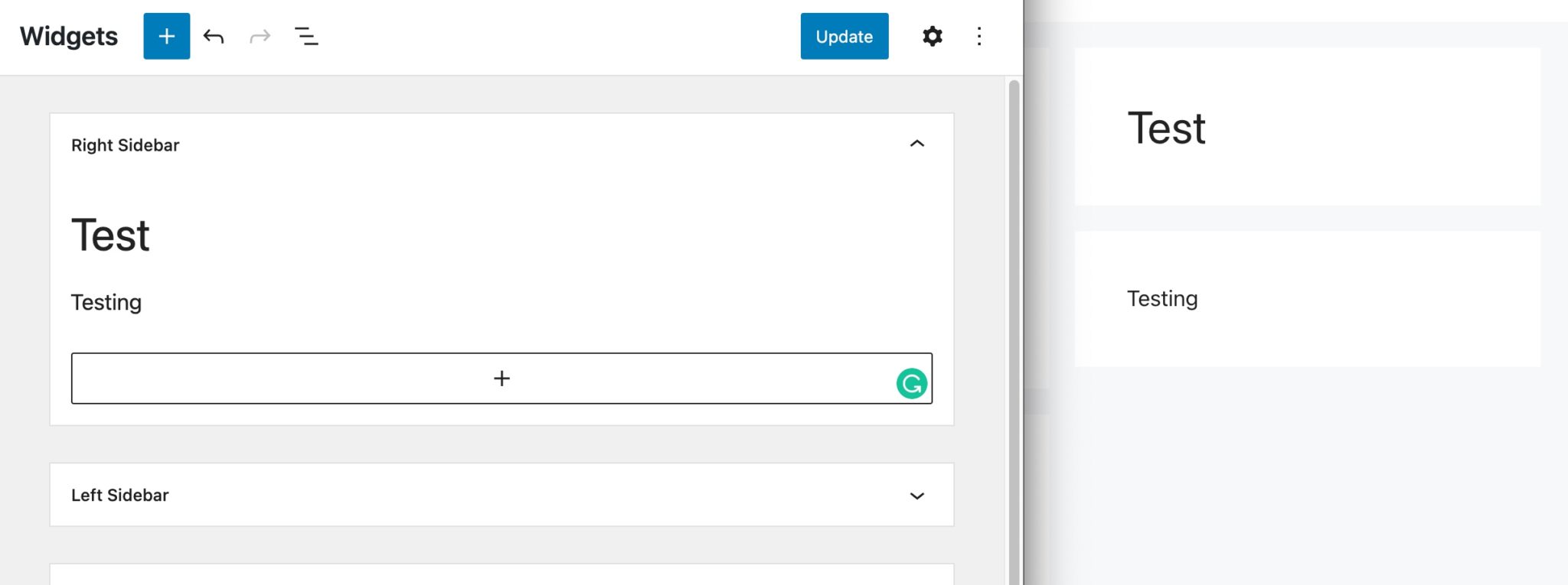 Grouping Widgets - Documentation